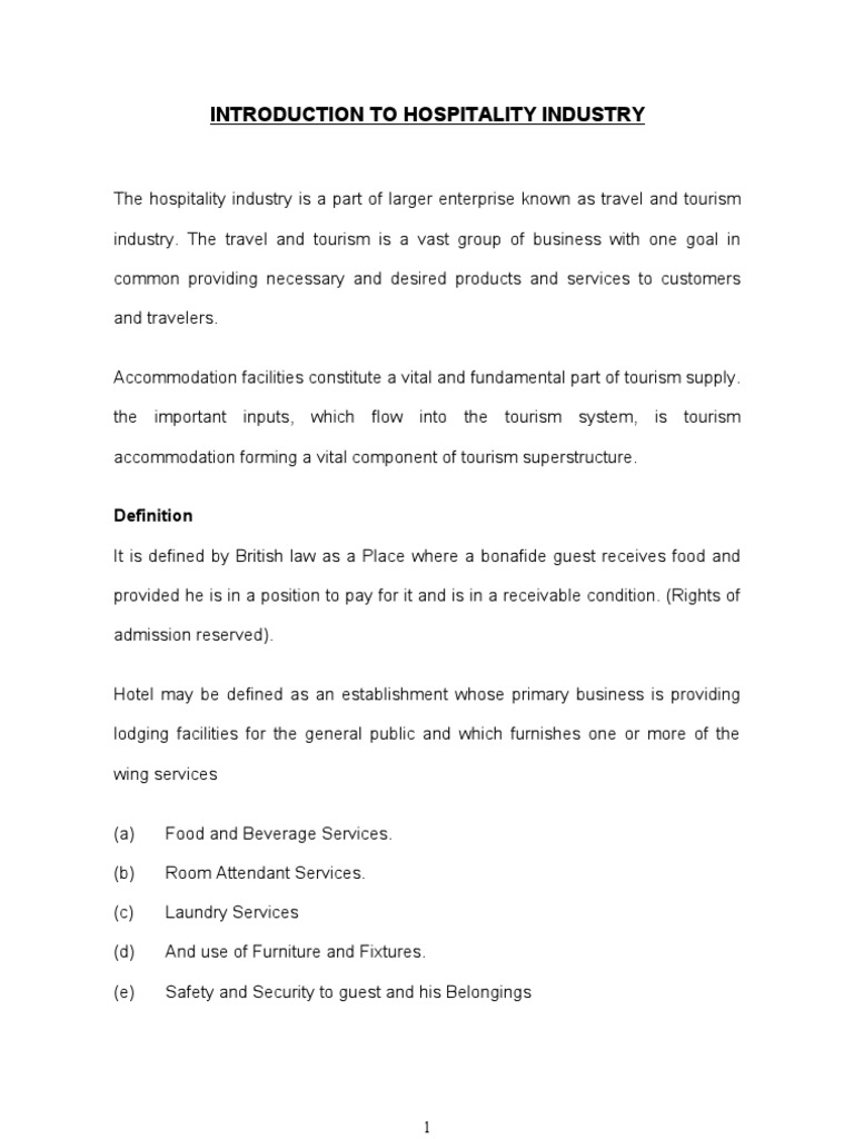 Hospitality in Hotel Industry. | PDF | Hotel | Hotel And Accommodation
