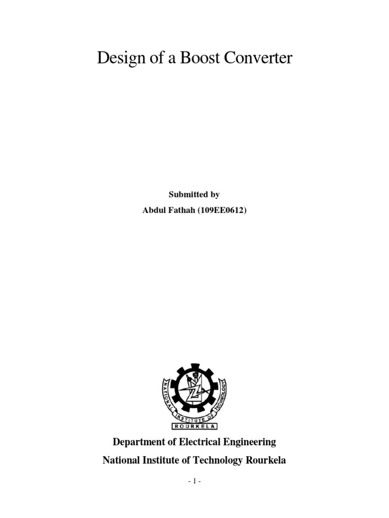 Design of A Boost Converter PDF | PDF