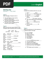 Level A1 English Test PDF | PDF | Leisure