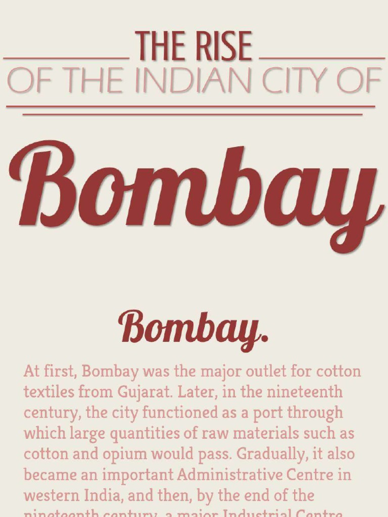 Bombay PDF | PDF | Mumbai | Economies