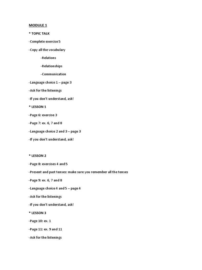 Module 1 and Module 2 - Plain Text Choices Upper Intermediate | PDF ...
