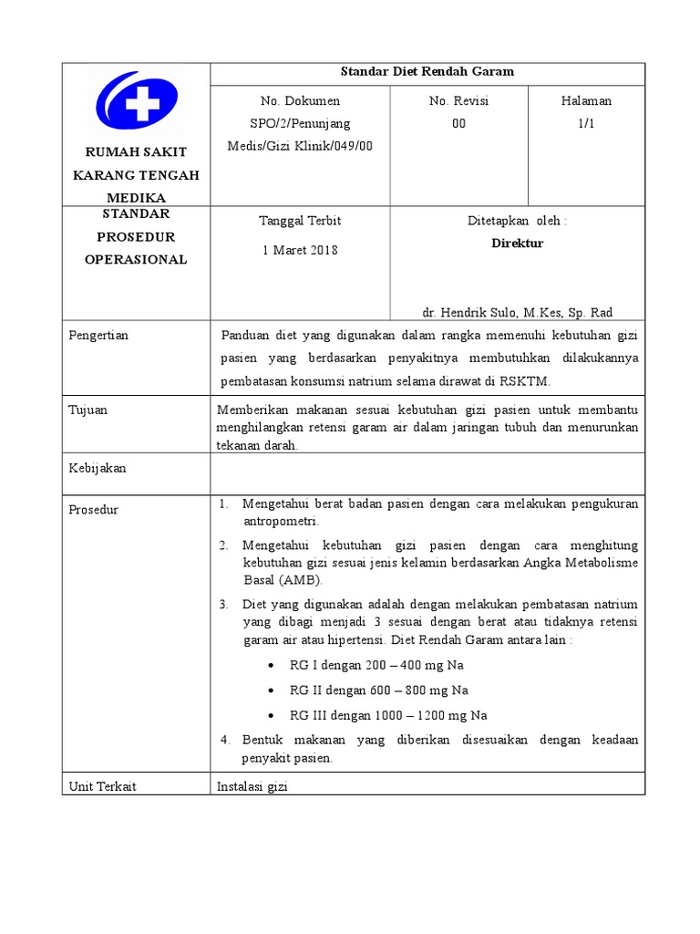Standar Diet RG | PDF