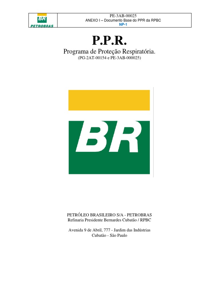 8.9 Anexo I Documento Base Do PPR Da RPBC | PDF | Indústrias | Petróleo