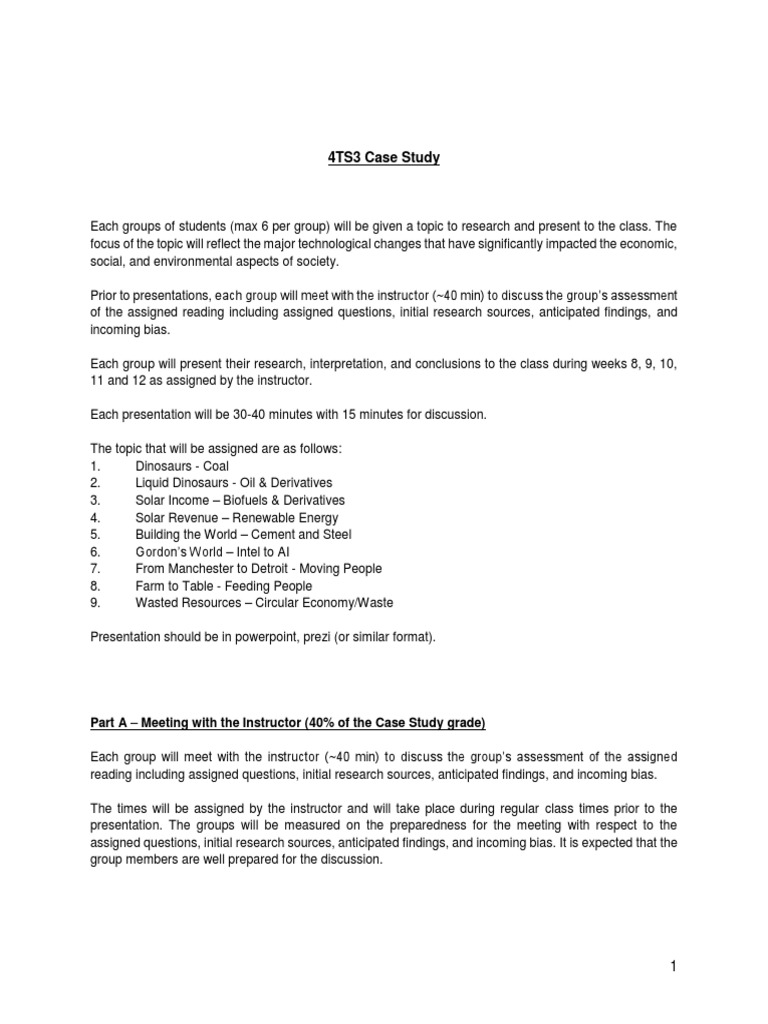 Case Study Guideline | PDF | Adoption | Evaluation