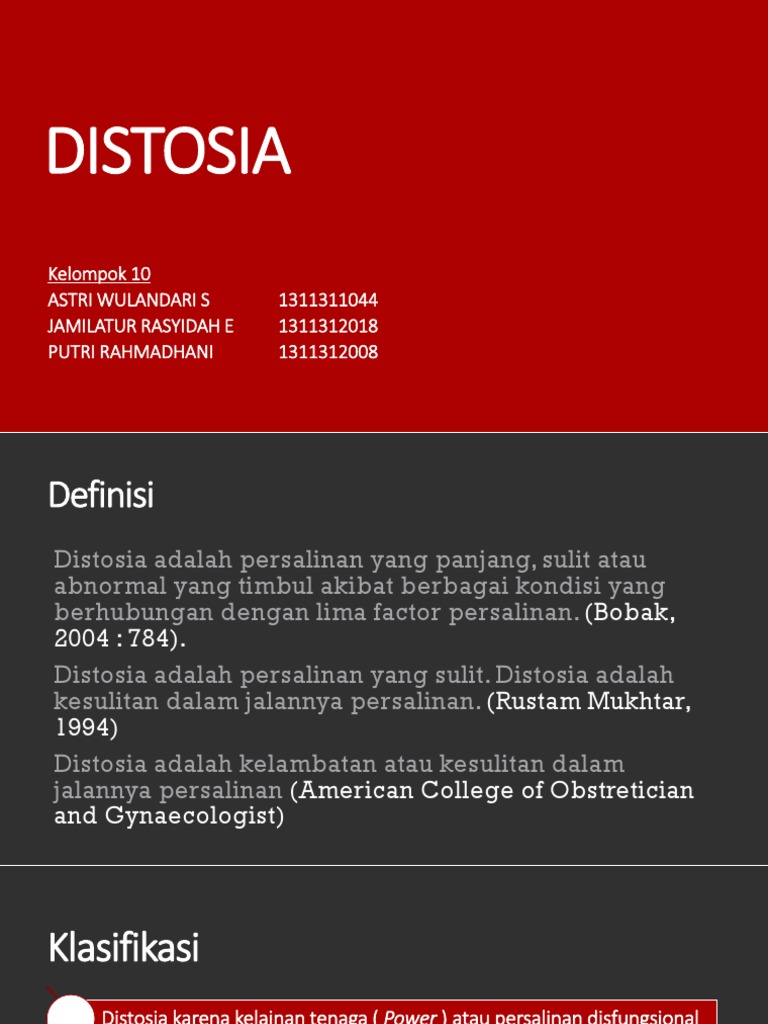Panduan Lengkap Distosia | PDF
