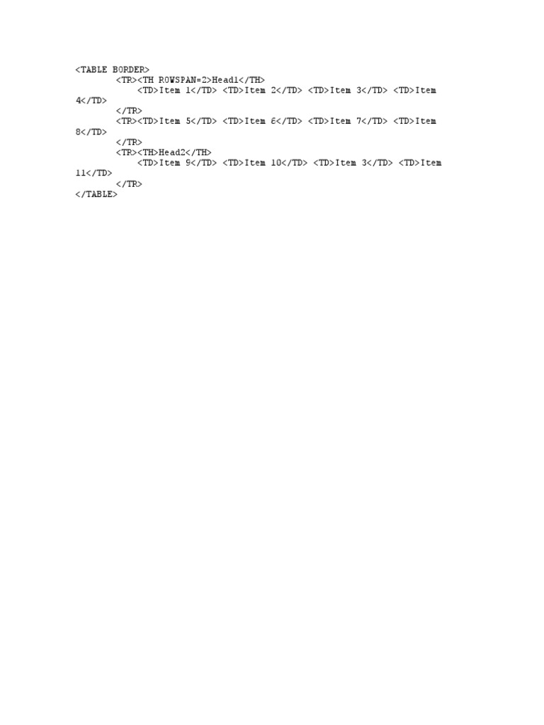 Table Border | PDF