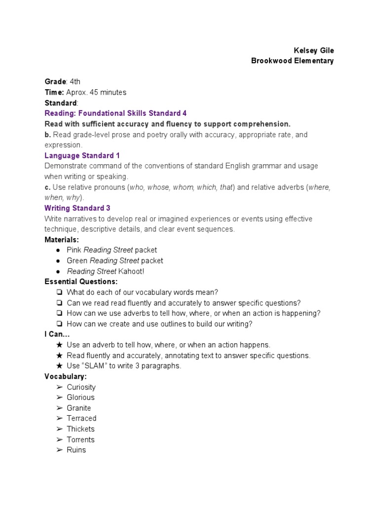 The Lost City: Reading Comprehension Guide | PDF | Reading ...