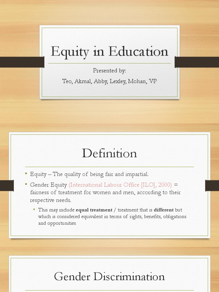 Equity in Education | PDF | Malaysia | Gender