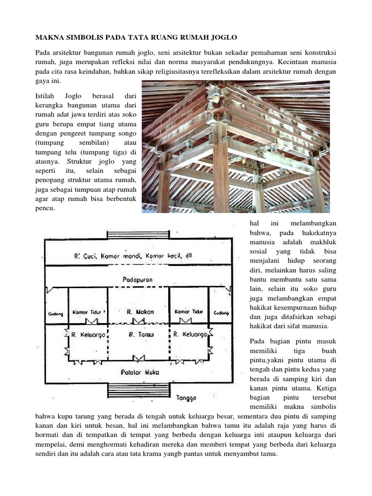 Simbolisme dalam Tata Ruang Rumah Joglo | PDF