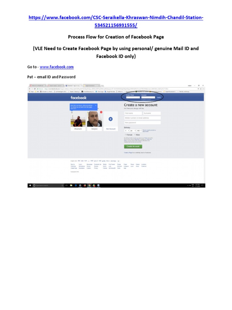 Facebook Page Creation Guide for VLEs | PDF