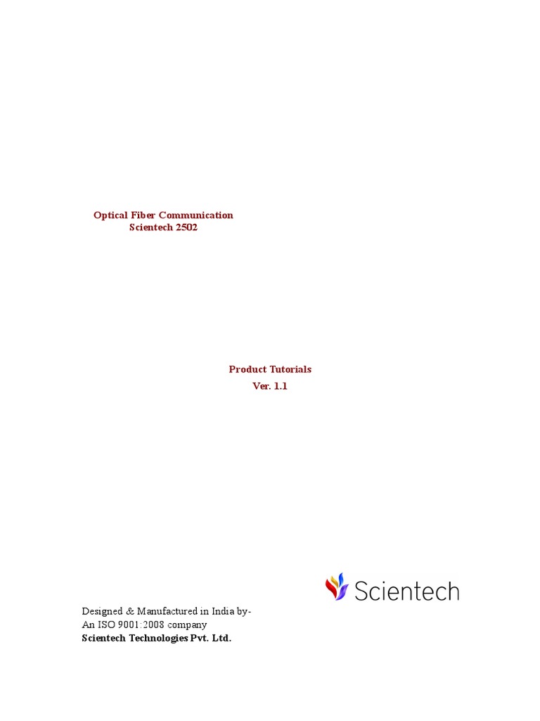Scientech 2502A (660nm Laser) | PDF | Power Supply | Detector (Radio)