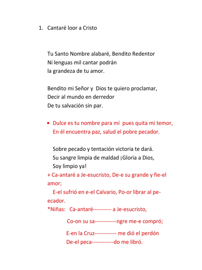Cantaré Loor a Cristo: Himnos de Alabanza | PDF | Arte | Religión y ...