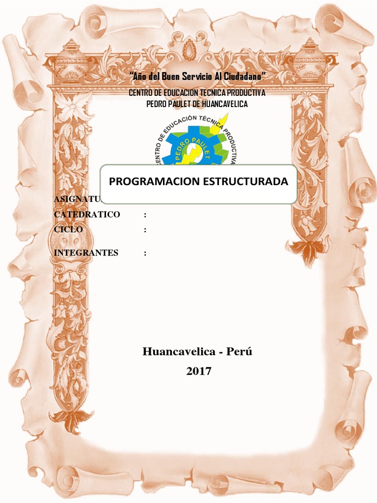 Programacion Estructurada | PDF | Programa de computadora | Programación