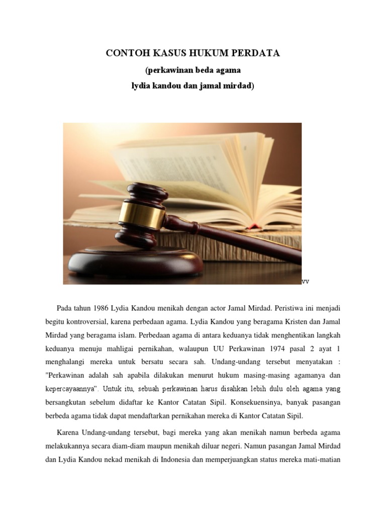 Contoh Kasus Hukum Perdata 1 | PDF | Politik