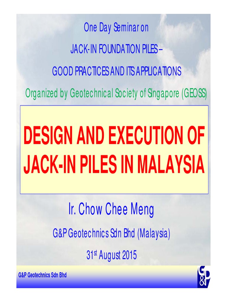 Jack-in Piles: Design & Execution Insights | PDF | Deep Foundation ...