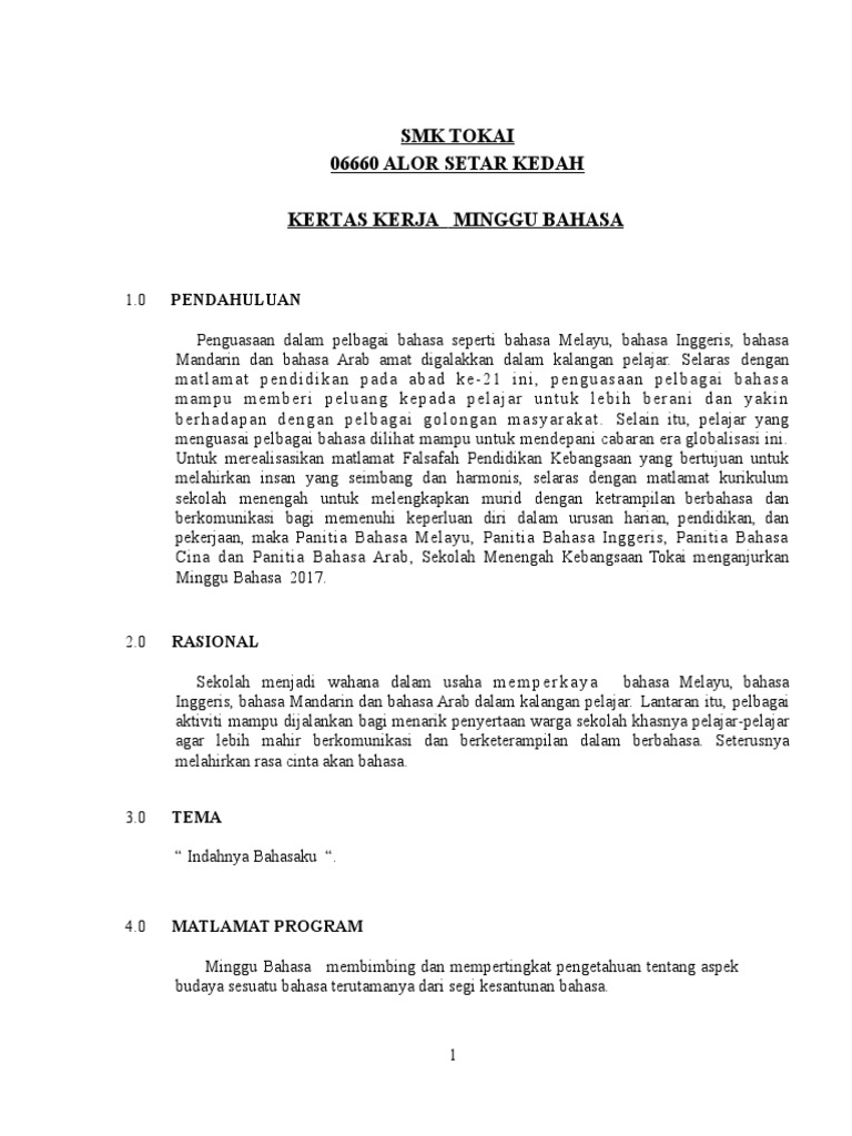 Kertas Cadangan Minggu Bm 2