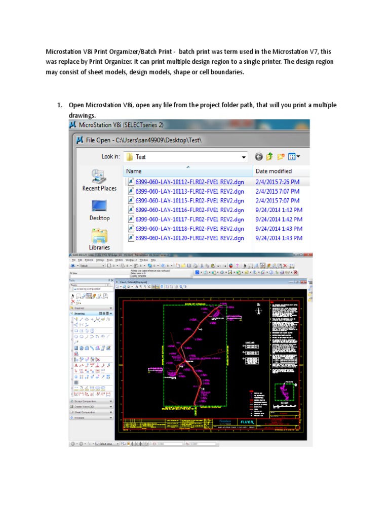 Microstation V8i Print Organizer | PDF | Icon (Computing) | System Software