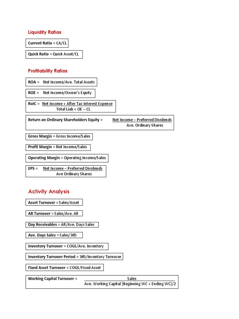 Liquidity Ratios: Activity Analysis | PDF | Business | Law