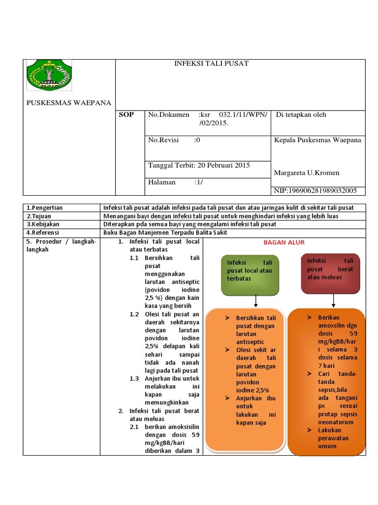 Sop Infeksi Tali Pusat | PDF