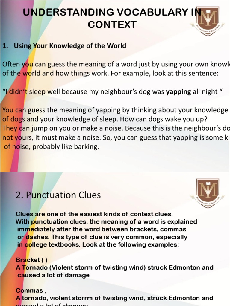 2_Understand Words From Context | Definition | Word