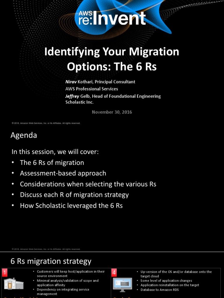 6Rs of Migration AWS ReInvent | PDF | Amazon Web Services | Cloud Computing