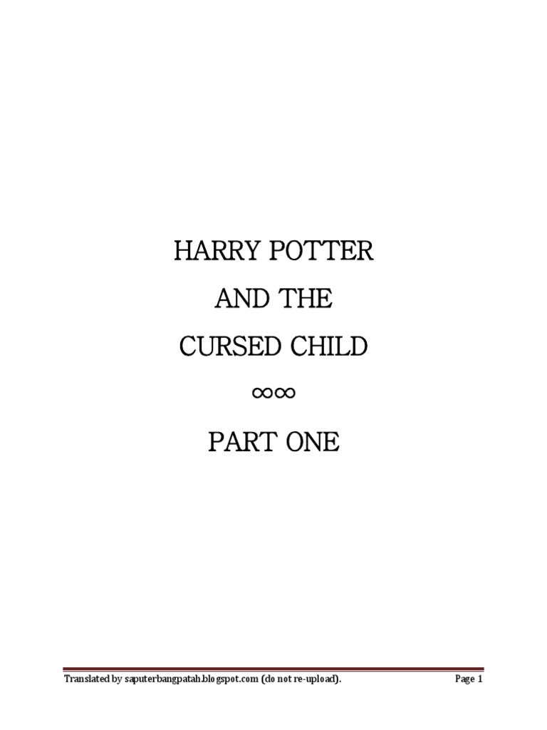 HARRY POTTER AND THE CURSED CHILD ACT ONE (Bahasa Indonesia) PDF | PDF