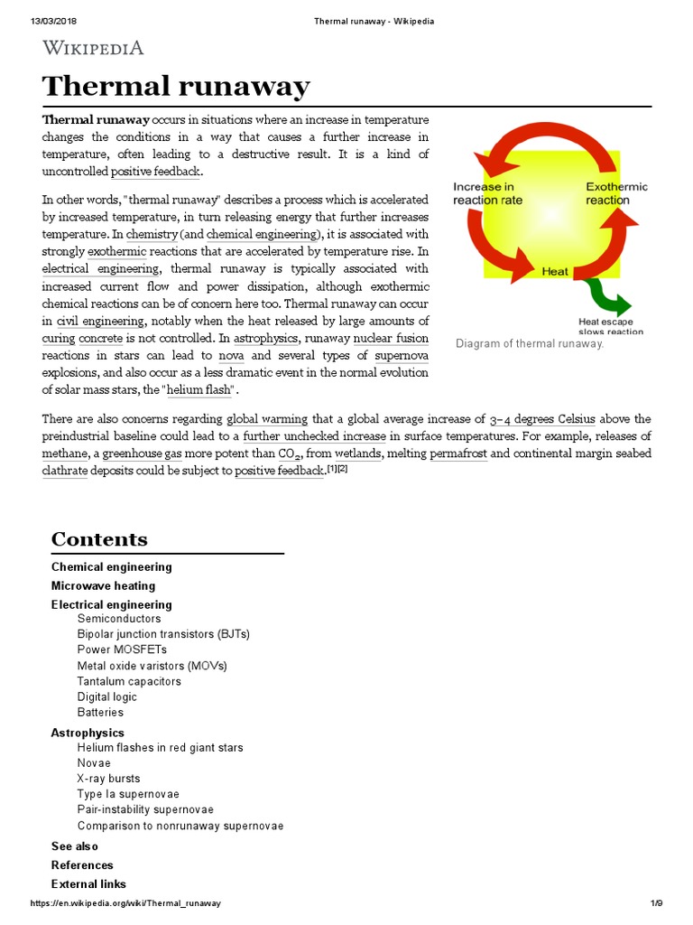Diagram of Thermal Runaway | PDF | Physical Sciences | Electromagnetism