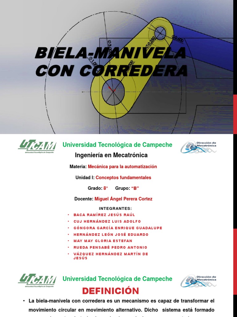 Cómo funciona la biela-manivela con corredera | PDF | Movimiento (física) | Pistón