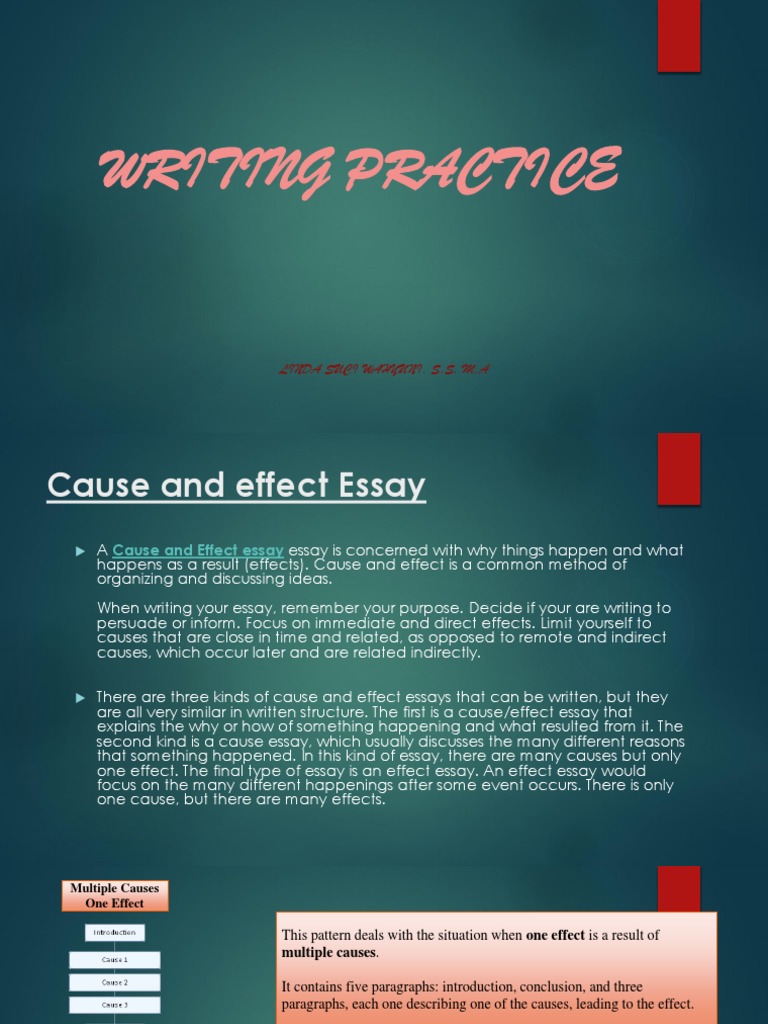 Writing Practice | PDF | Causality | Chart
