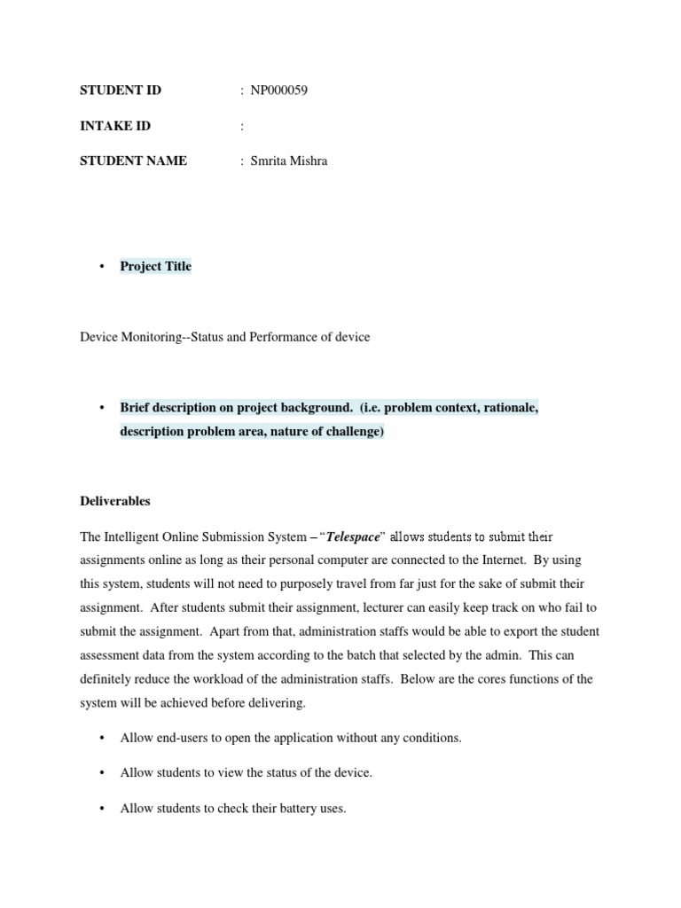 Proposal Specification Form PSF Sample | PDF | Usability | Php