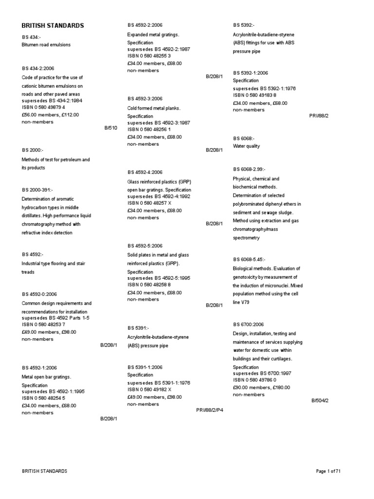 General Code For All BS & EN 2007 | PDF | Building Materials | Industries