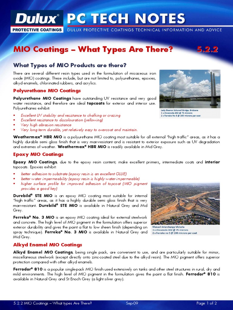 5.2.2 MIO Coatings - What Types Are There | PDF | Paint | Epoxy