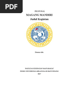 Contoh Proposal Pengajuan Magang Mandiri (1 | PDF | Bisnis