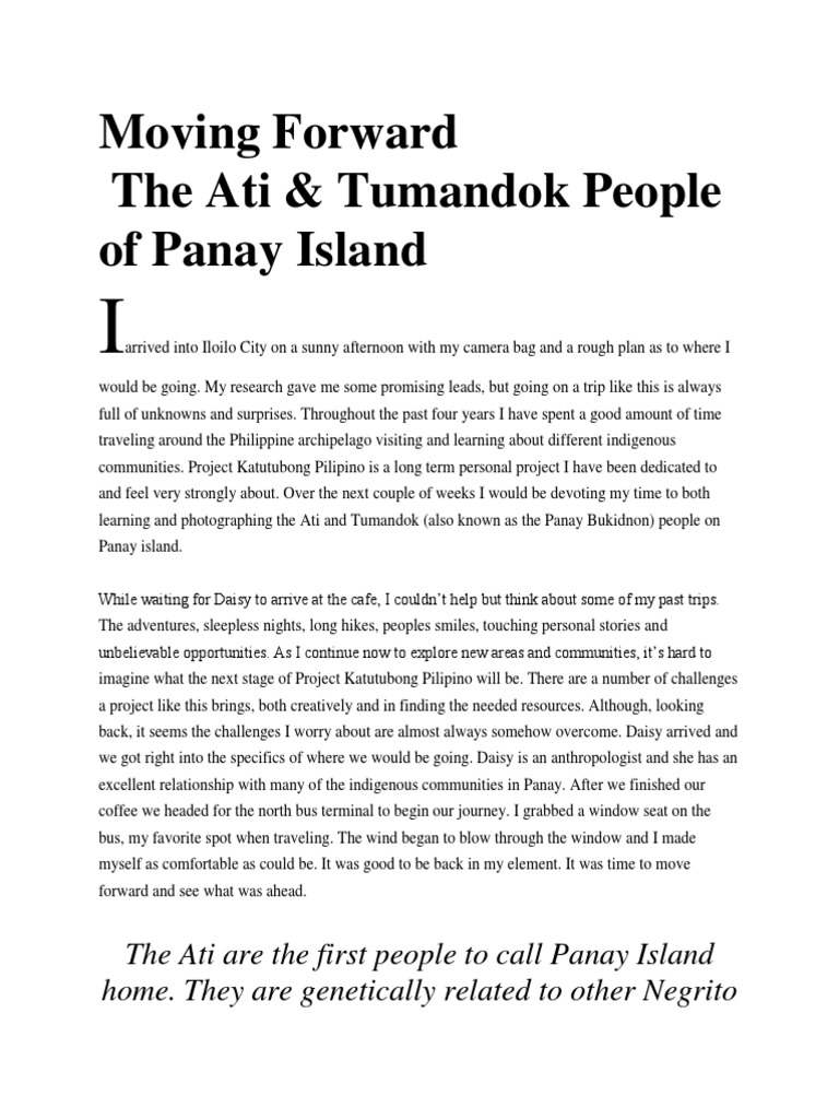 The Ati & Tumandok People of Panay Island | PDF | Tourism And Leisure