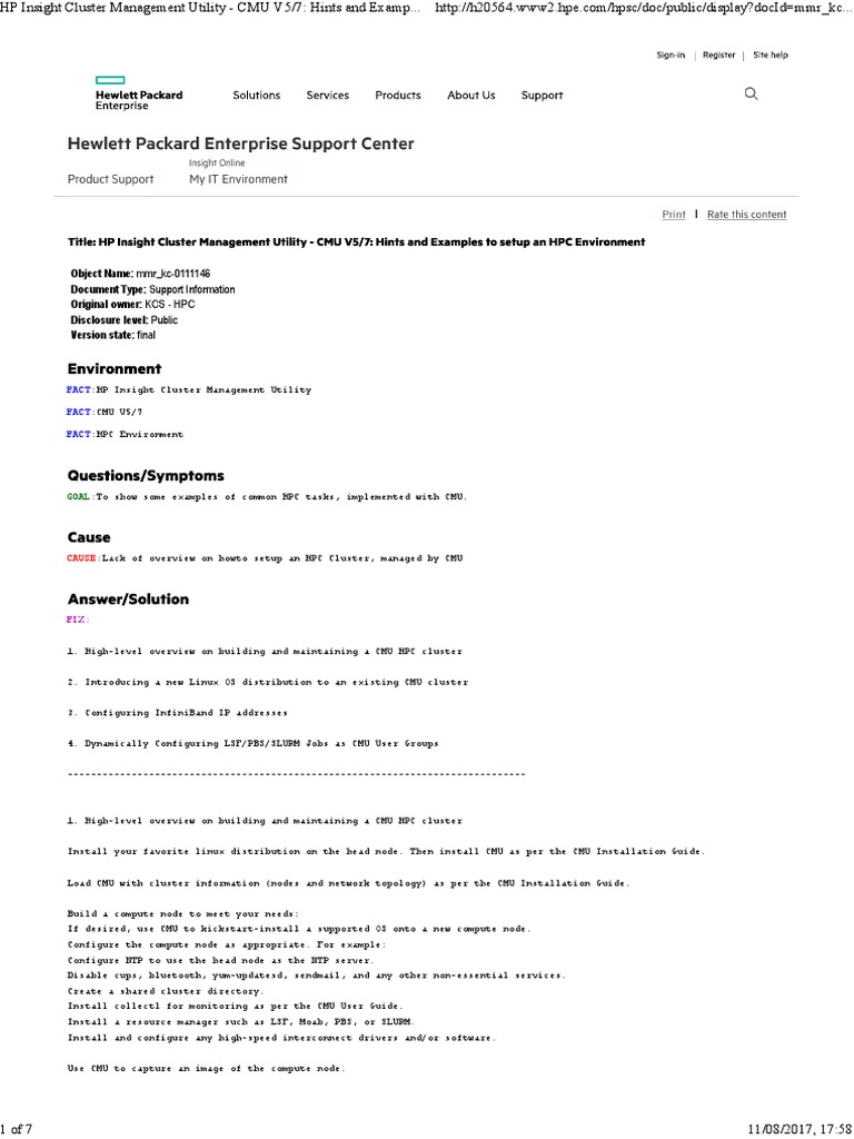 HP Insight Cluster Management Utility - CMU Hints and Examples To Setup ...