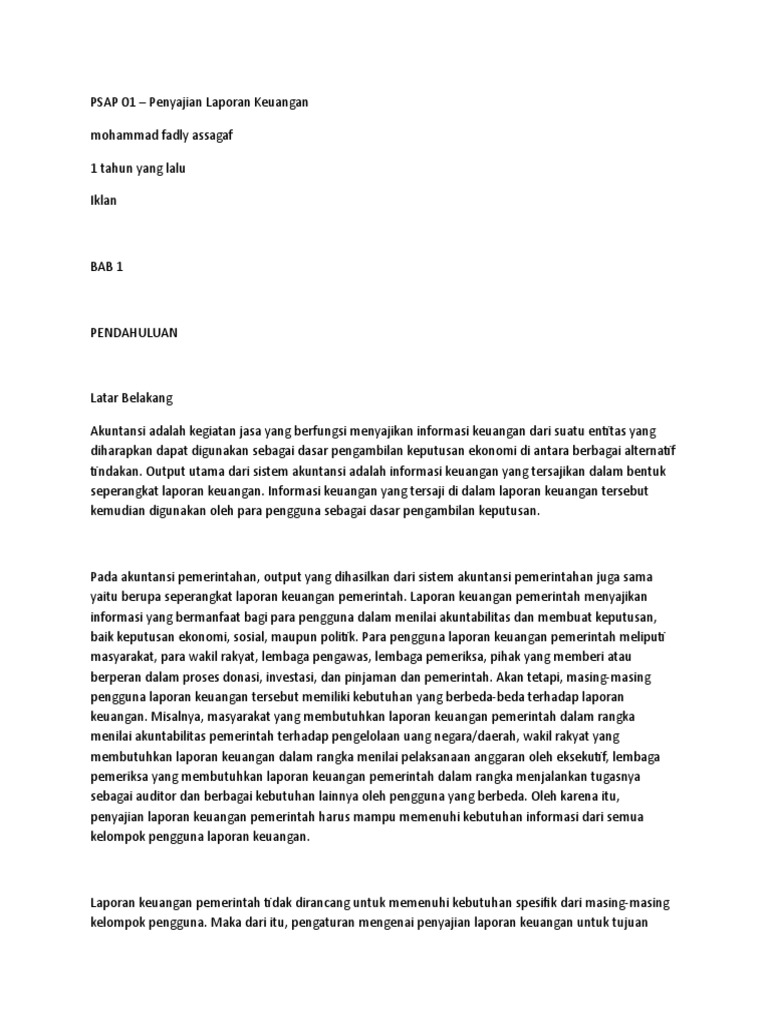 Makalah Psap No 1 | PDF