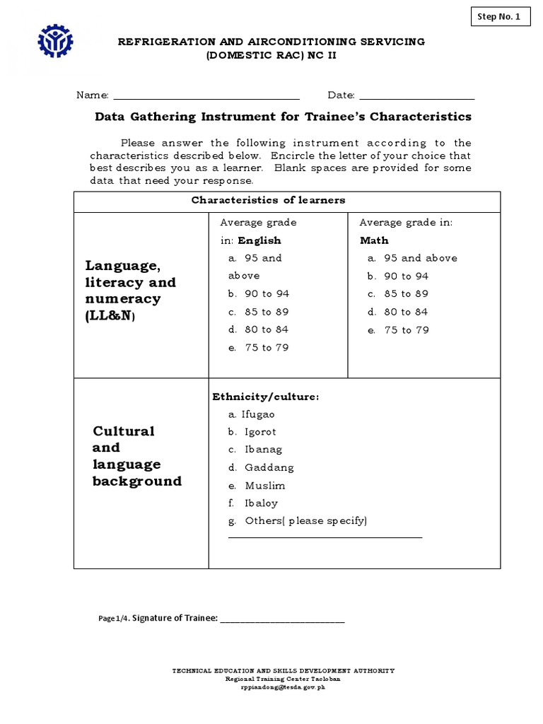 Tr-Rac Servicing (Domrac) NC II | PDF | Singing | Vocational Education