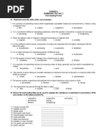 Science 6 1st Periodical Test With Answer Key | PDF | Mixture | Filtration