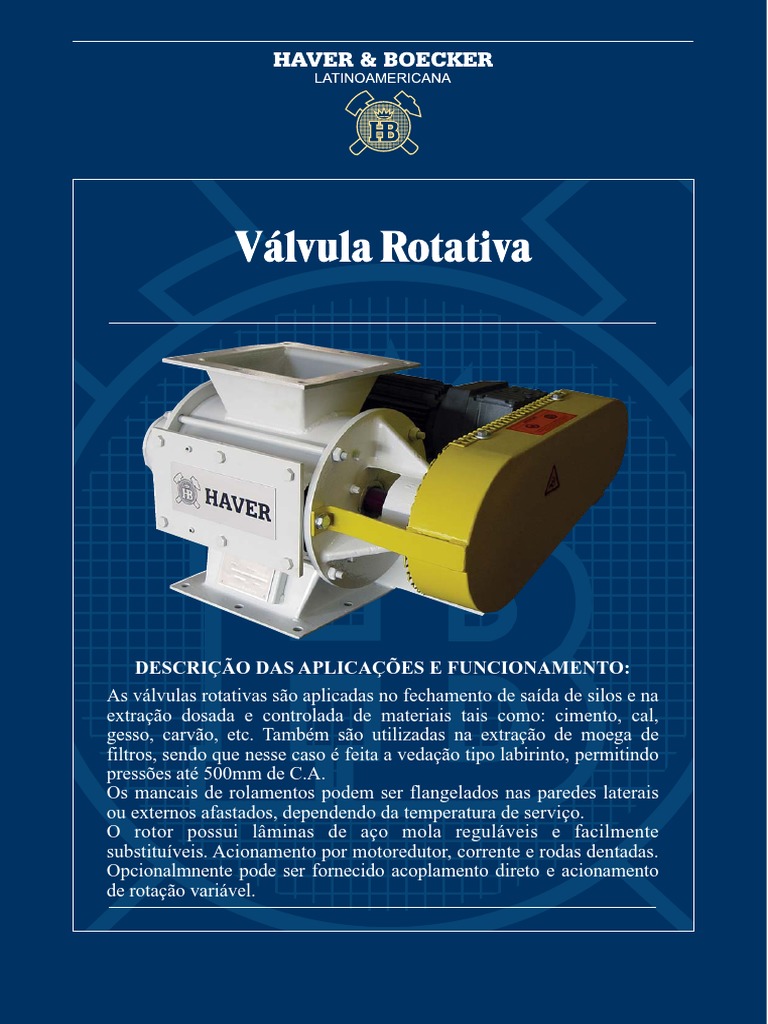 Válvula Rotativa PDF | PDF | Engenharia Civil | Materiais de construção