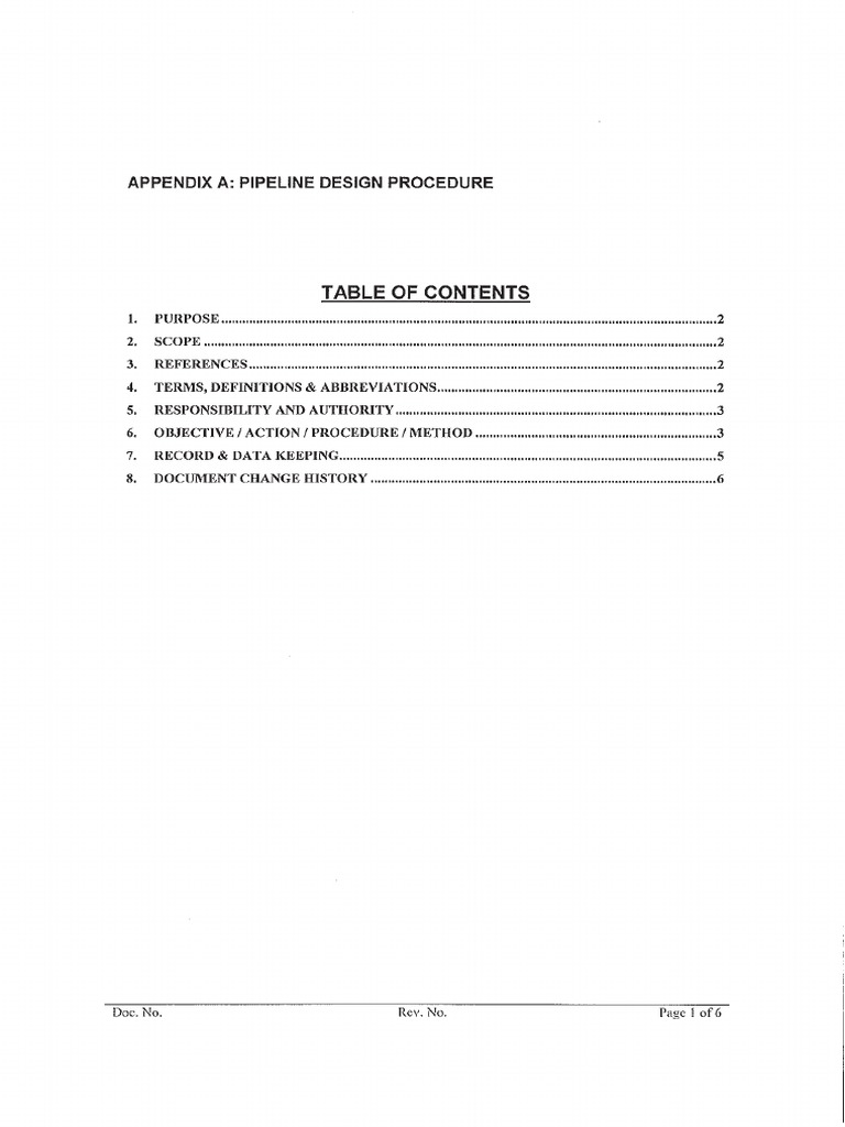 Standard Specification - Pipe Design Spec | PDF