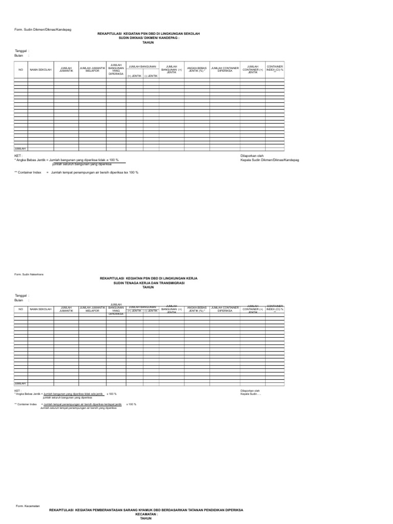 Form Jumantik Sekolah