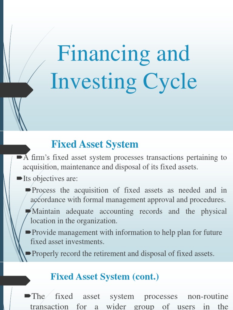 Fixed Asset Management Cycle | PDF | Depreciation | Mergers And ...