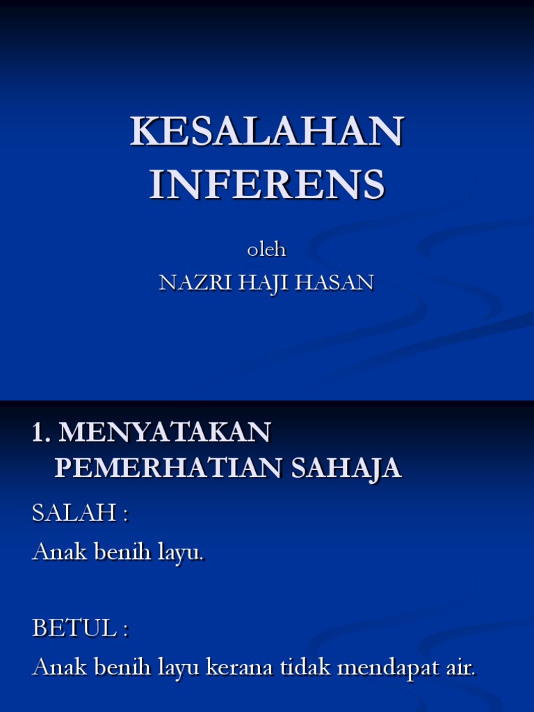 Kesalahan Inferens | PDF