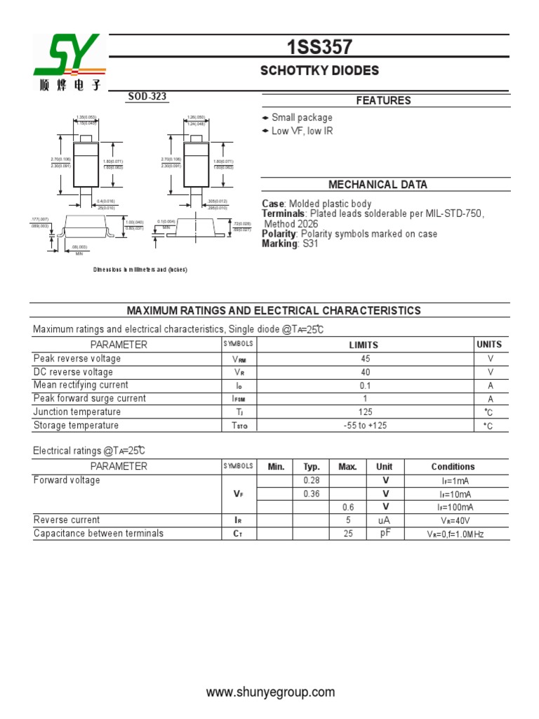 Datasheet - HK 1ss357 2716684 | PDF | Diode | Power Electronics