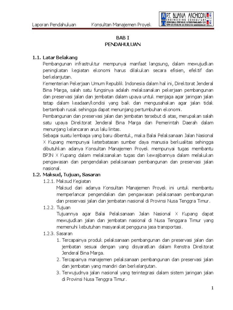 Laporan Pendahuluan | PDF