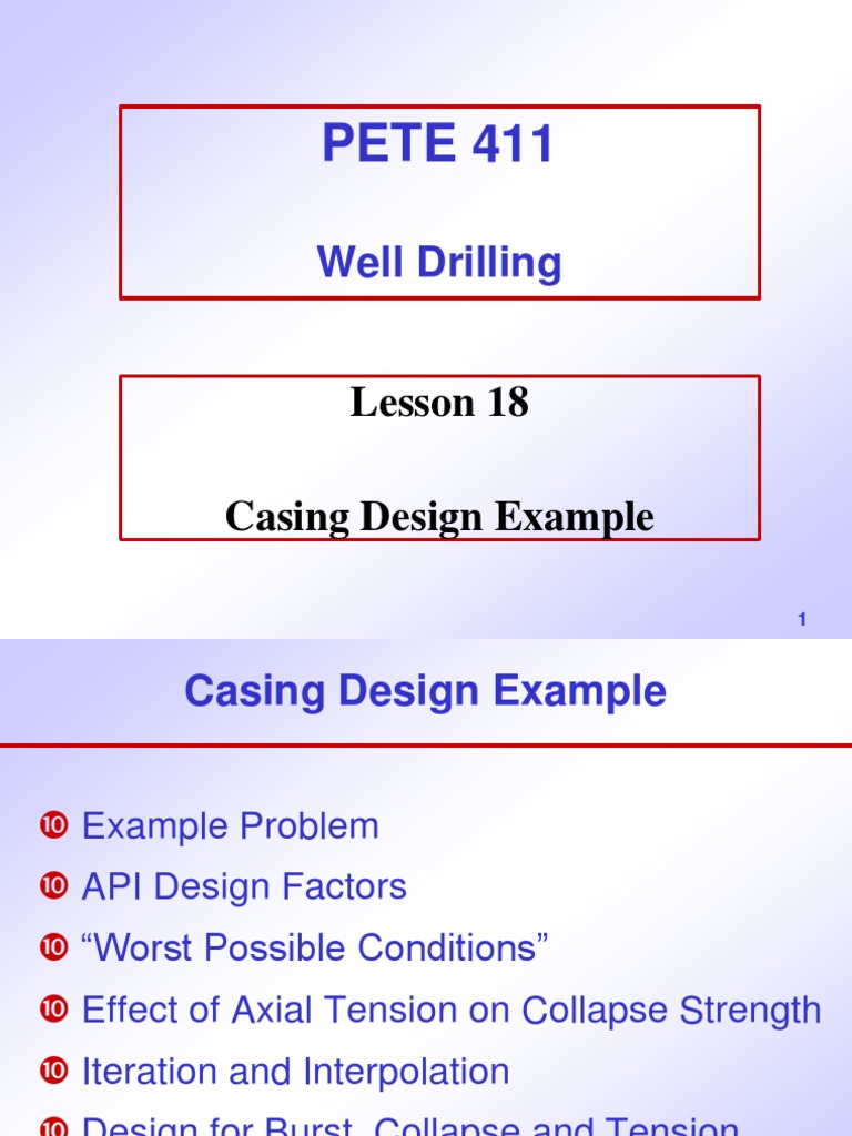 PETE 411: Well Drilling | PDF | Strength Of Materials | Tension (Physics)