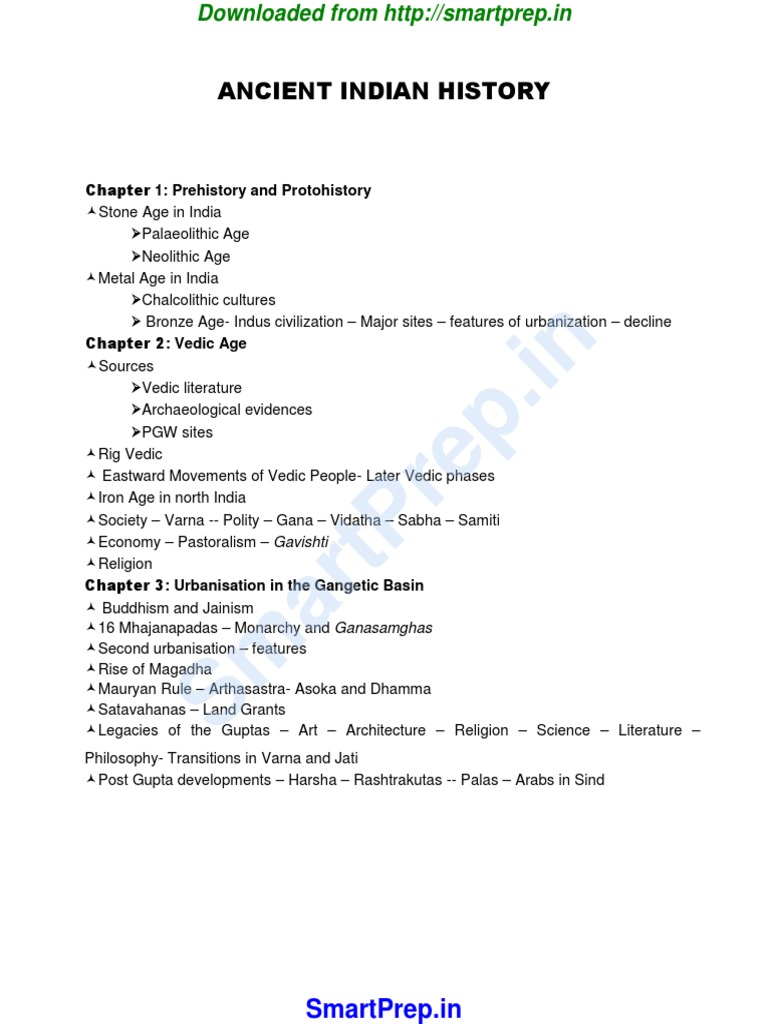 Overview of Ancient Indian History | PDF | Vedas | Religion And Belief