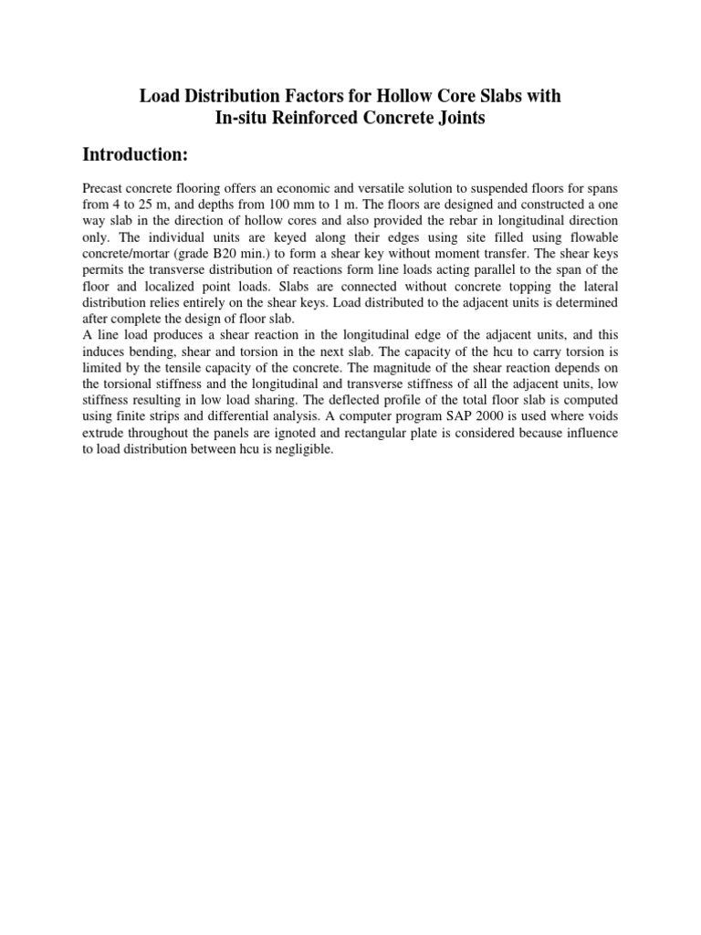 Load Distribution Factors for Slabs | PDF | Concrete | Building Technology