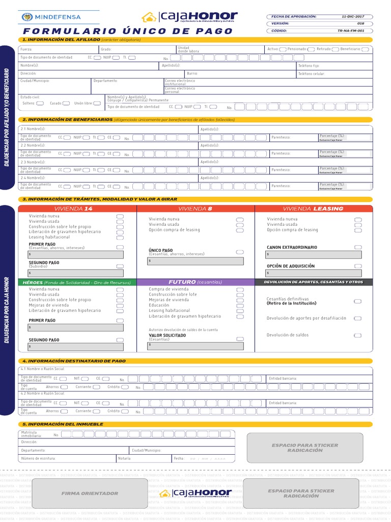 Formulario Único de Pago V18 | Bancos | Business | Prueba gratuita de ...