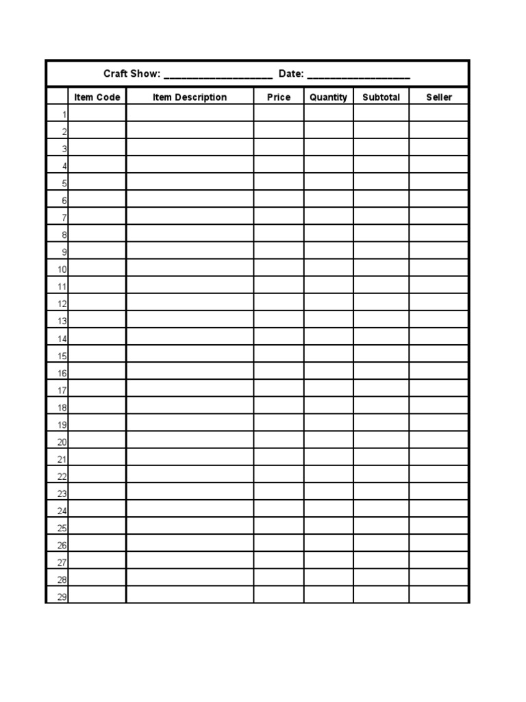 Printable Sales Tracking Sheet | PDF